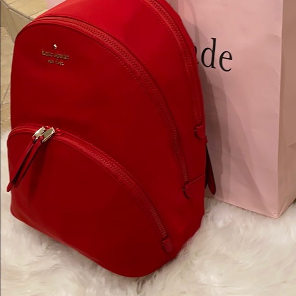 kate spade | Bags | Nwt Auth Kate Spade Red Nylon Large Backpack | Poshmark